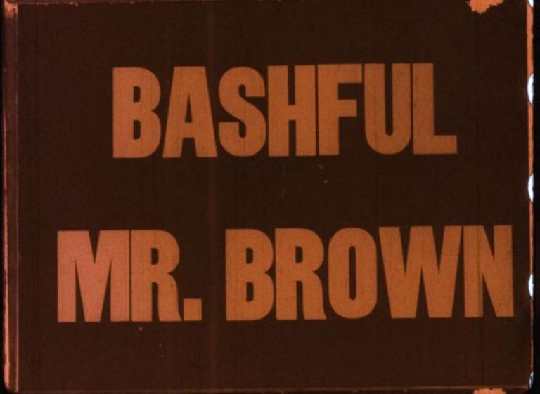 Title frame tinted with liquid food dye from ‘Bashful Mr Brown ...