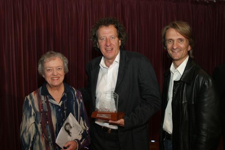 Susanne and son Ric with Geoffrey Rush | National Film and Sound ...