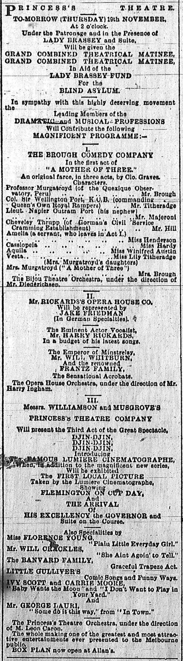 'The Age', 18 November 1896 | National Film and Sound Archive of Australia